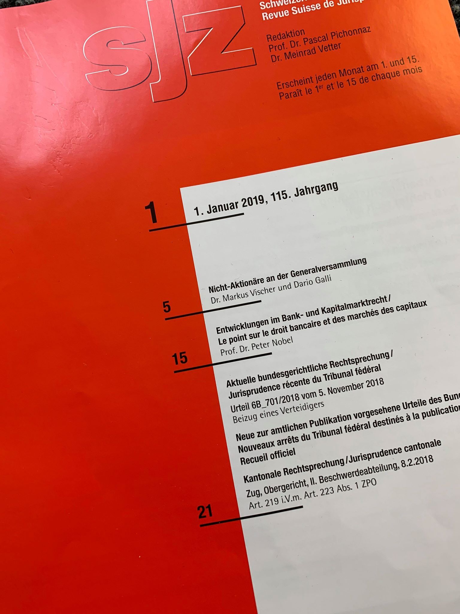 Änderungen bei der Redaktion der SJZ - LAWSTYLE