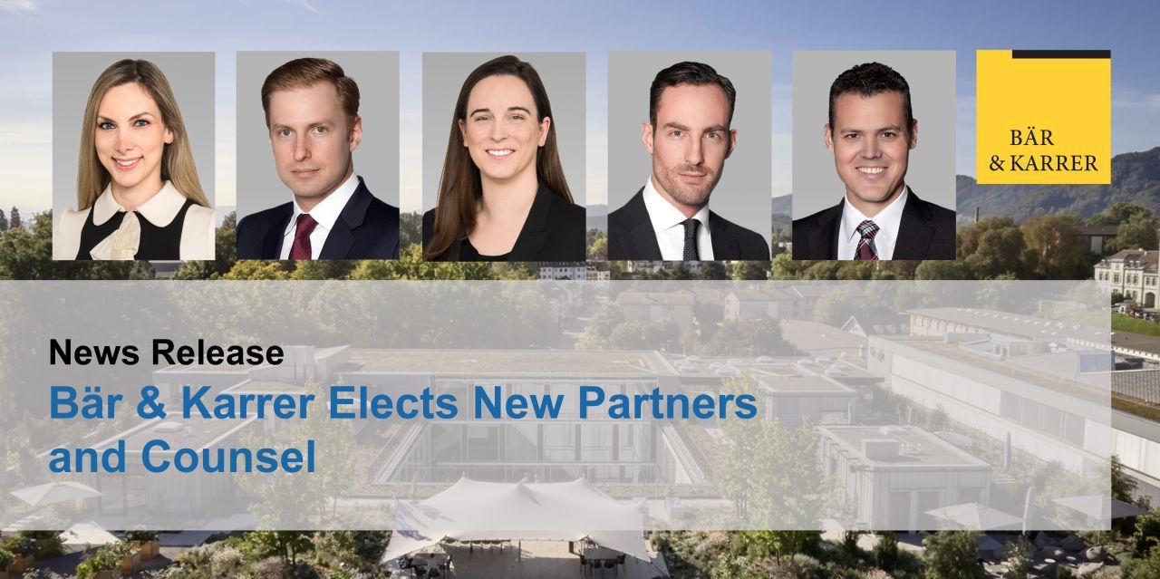Bär & Karrer befördert Cinzia Catelli, Laura Widmer und Dr. Pascal ...
